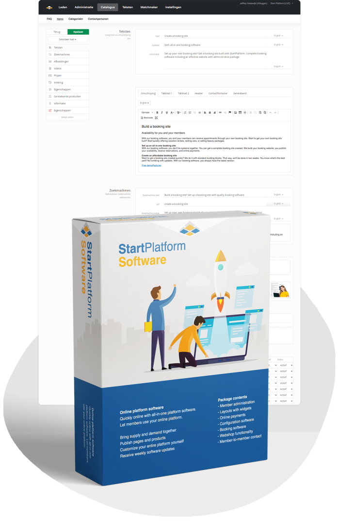 Créer un marketplace? Créez votre propre site web de place de marché avec StartPlatform